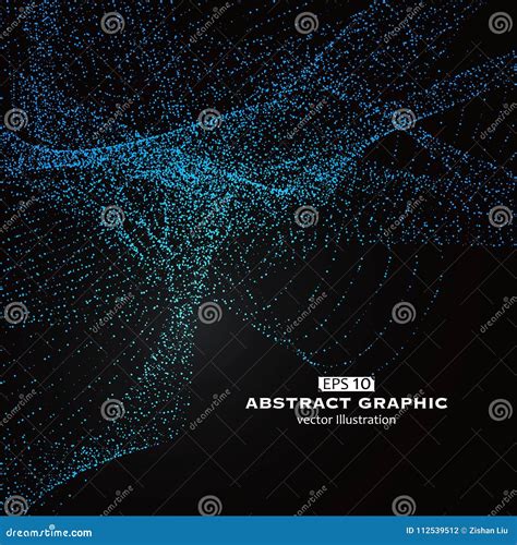 Dot Pattern Composed Of Mesh Technological Sense Of Abstract Graphics