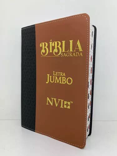 Bíblia Sagrada Letra Jumbo Capa Couro Sintetico Nvi Luxo Vinho