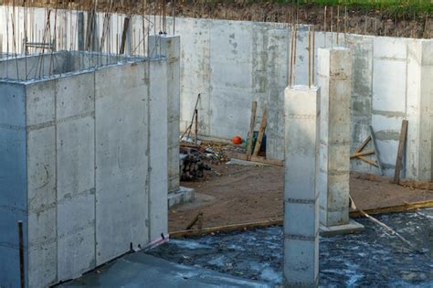 Premium Photo Building Foundation Construction Monolithic Concrete