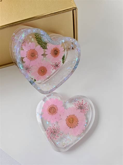 Pressed Flower Jewelry Box Personalized Jewelry Box Jewelry Organizer