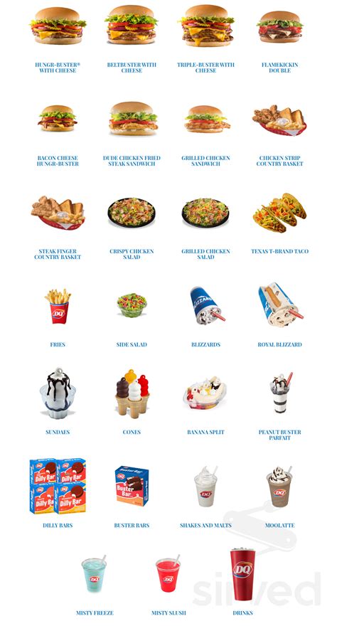 Dairy Queen Menu In Leander Texas Usa