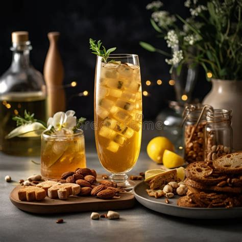 Light And Bubbly Sima With Savory Snacks Stock Illustration Illustration Of Chilled Sweet