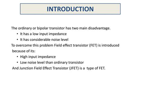Presentation On JFET PPTX