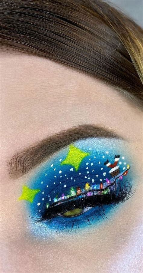 20 Christmas And Holidays Makeup Ideas Blue Eye Shadow Christmas Vibes