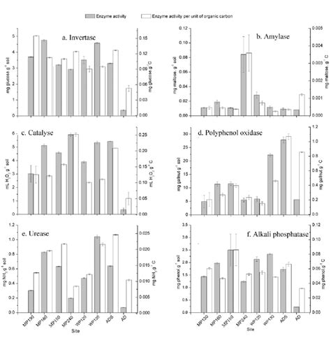 Soil Enzyme Activities For Soils Under Different Vegetation And