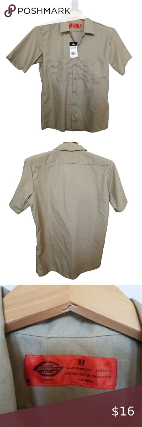 Dickies Mens Short Sleeve Industrial Work Shirt Men Short Sleeve