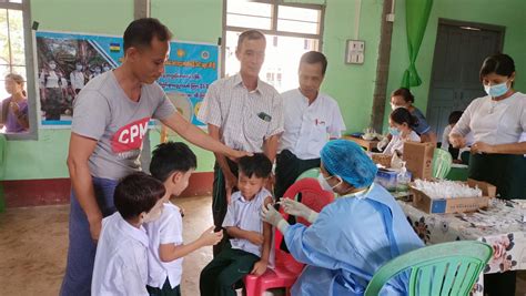 လမိုင်းမြို့တွင် အသက် ၅ နှစ်မှ အသက် ၁၂ နှစ်အထိ ကိုဗစ် ၁၉ ရောဂါ ကာကွယ