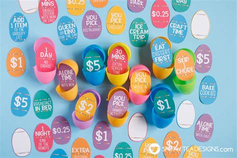 Printable Easter Egg Tokens Spot Of Tea Designs