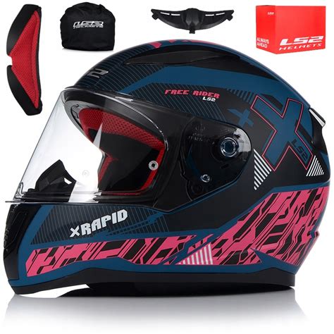 LS FF RAPID XTREET PURPLE KASK MOTOCYKLOWY XS Oficjalne Archiwum Allegro