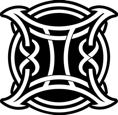 A Glyph Style Icon Depicting Gemini Twins Sign 55364118 Vector Art At