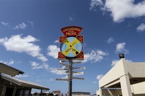 Crossroads With Confusing Directional Arrow Sign Stock Photo Image Of