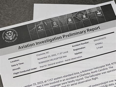 Ntsb Releases Preliminary Report On Charlotte Helicopter Crash