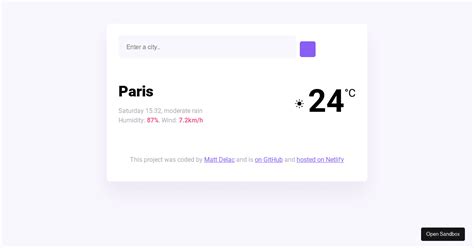 HTML CSS To JS Challenge Forked Codesandbox