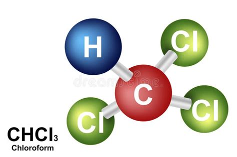 molecular formula of chloroform isolated stock illustration