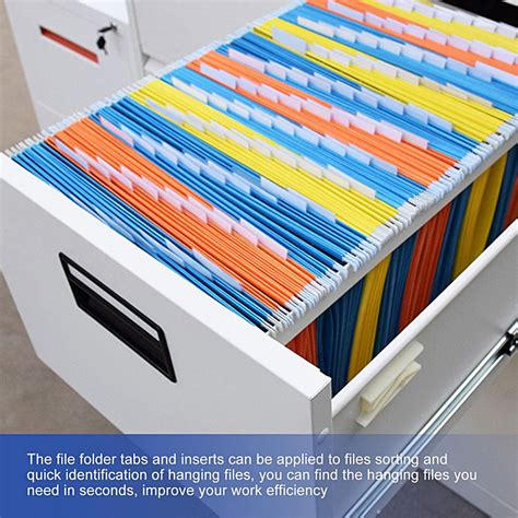 File Folder Tabs 100 Sets Hanging File Folder Labels 2inch Plastic