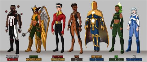 Justice League Of America Character Redesigns Mateus Ponara Justice