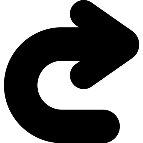 Curve Arrow Vector SVG Icon SVG Repo