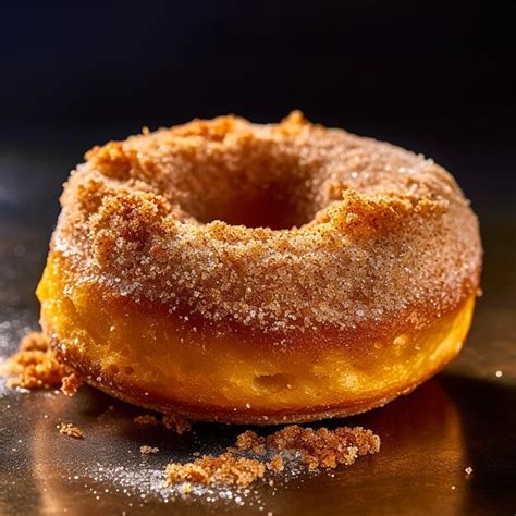 Premium Ai Image A Sugar Covered Donut With Cinnamon On It