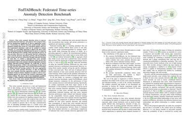 FedTADBench Federated Time Series Anomaly Detection Benchmark Papers