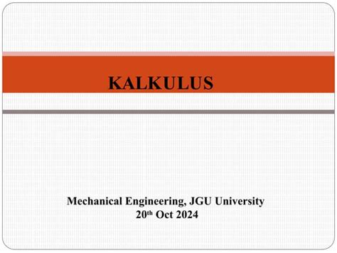 Kalkulus 20 Oct Introduction To Derivative Pptx