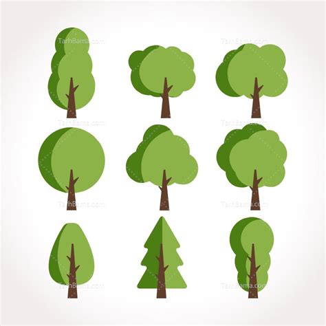 پک وکتور درخت 9 عددی