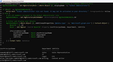List Global Admins In M365 Using Graph Powershell Script