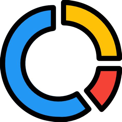 Pie Chart Pixel Perfect Lineal Color Icon