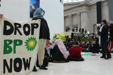 Pro Palestine Demonstrators Stage British Museum Sit In Over Bp Deal