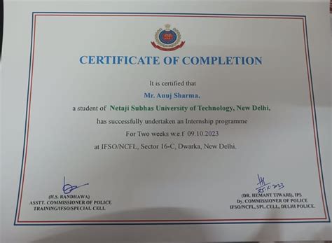 I Am Happy To Share That I Have Completed My Internship At Ifso Special