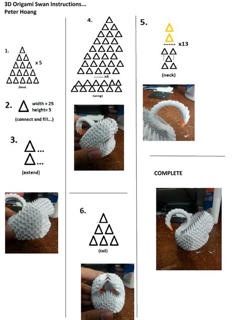 Step By 3d Origami Swan Instructions Bild Schwan Prison Break Anleitung