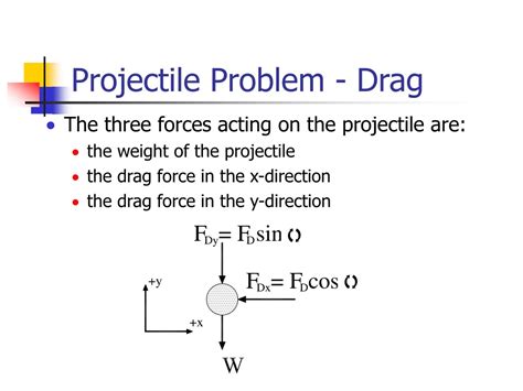 PPT Projectile Motion With Drag Force In Two Dimensions PowerPoint Presentation ID