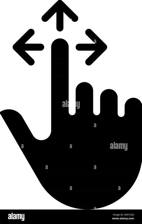 Drag Black Glyph Icon Stock Vector Image And Art Alamy
