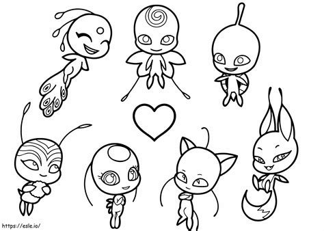 Kwamis Miraculous Ladybug Coloring Page