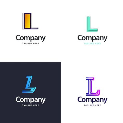 Diseño De Paquete De Logotipo Grande Con Letra L Diseño De Logotipos