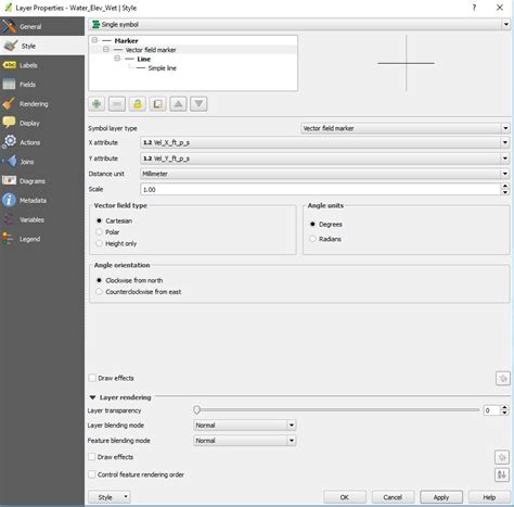 Qgis Scaling Vector Field Marker Arrow Based On Attribute