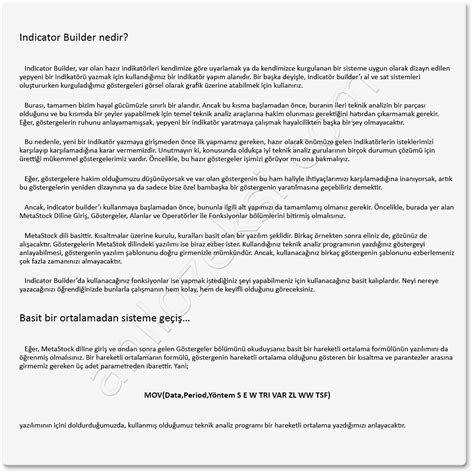 indicator builder