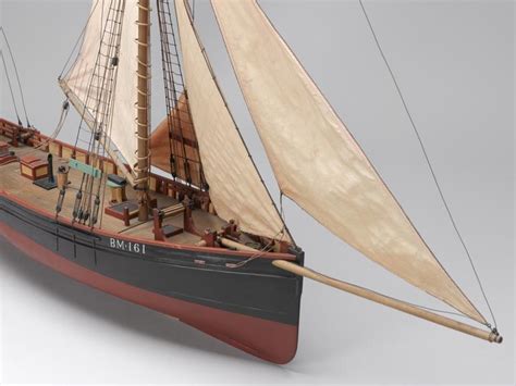 Rigged Model Of The Brixham Trawler Valerian With Trawl And Five