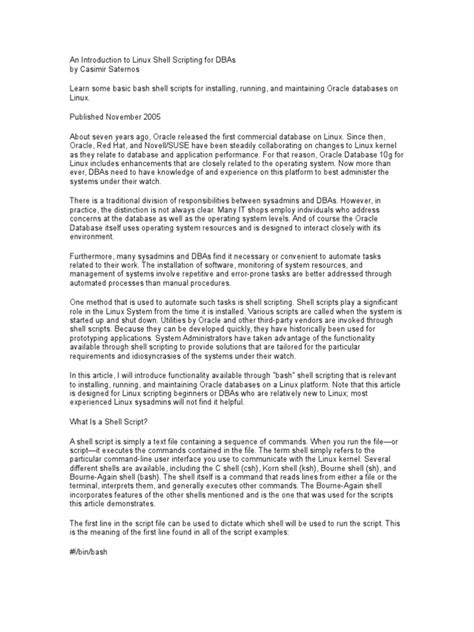 shell scripting pdf command line interface oracle database