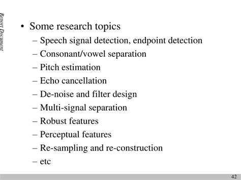 PPT Introduction To Speech Signal Processing PowerPoint Presentation ID