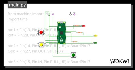 P06 Btn13 Led13 Py Wokwi ESP32 STM32 Arduino Simulator