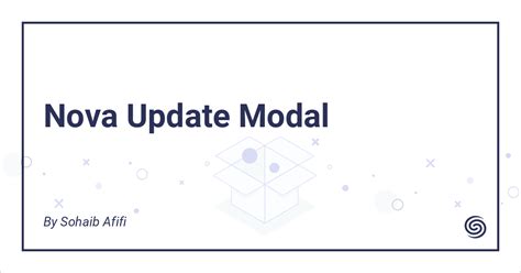 Update Modal Nova Packages