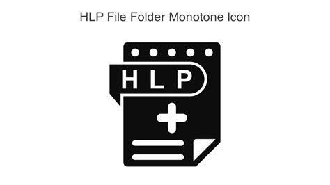 Hlp File Folder Monotone Icon In Powerpoint Pptx Png And Editable Eps