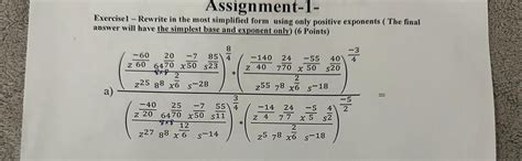 Solved Assignment 1 Exercise 1 ﻿rewrite In The Most