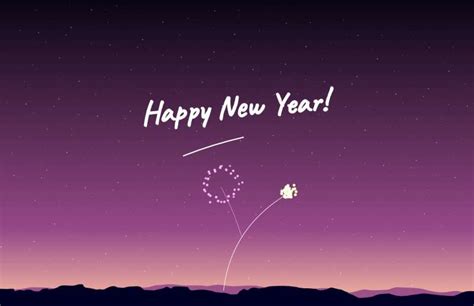 精美的烟花动画新年快乐html网页 17素材网