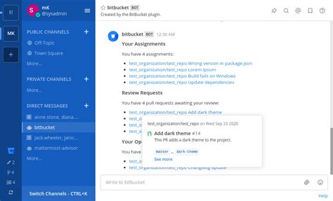 GitHub Mattermost Community Mattermost Plugin Bitbucket Mattermost
