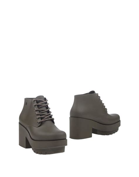 Melissa Rubber Ankle Boots In Military Green Green Lyst