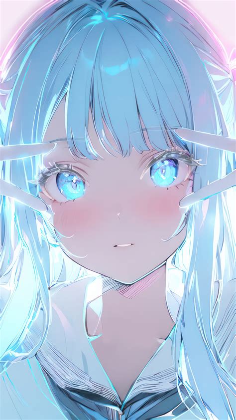 Anime Girl Peace Sign Cute 4k 2090k Wallpaper Pc Desktop
