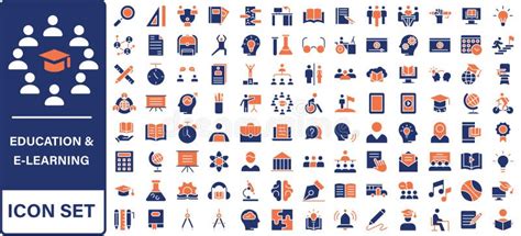 Online Education And E Learning Line Icons Distance Learning Collection Outline Icons