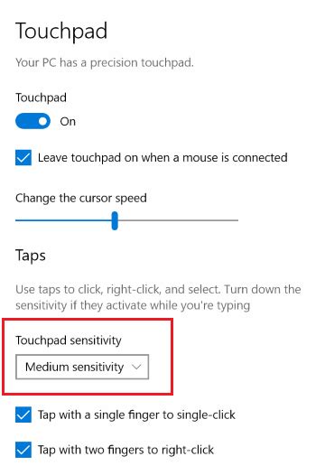 How To Adjust Touchpad Sensitivity And Settings In Windows 10 Community Micro Center