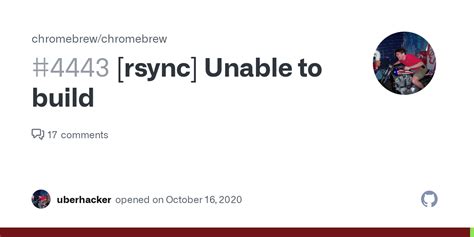 Rsync Unable To Build Issue Chromebrew Chromebrew GitHub